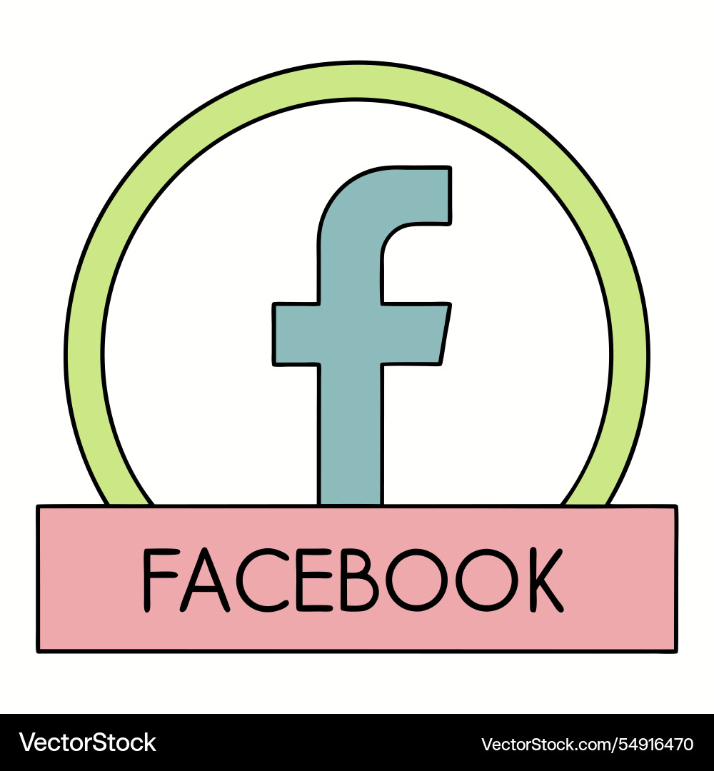 Facebook logo icon art design for websites Vector Image