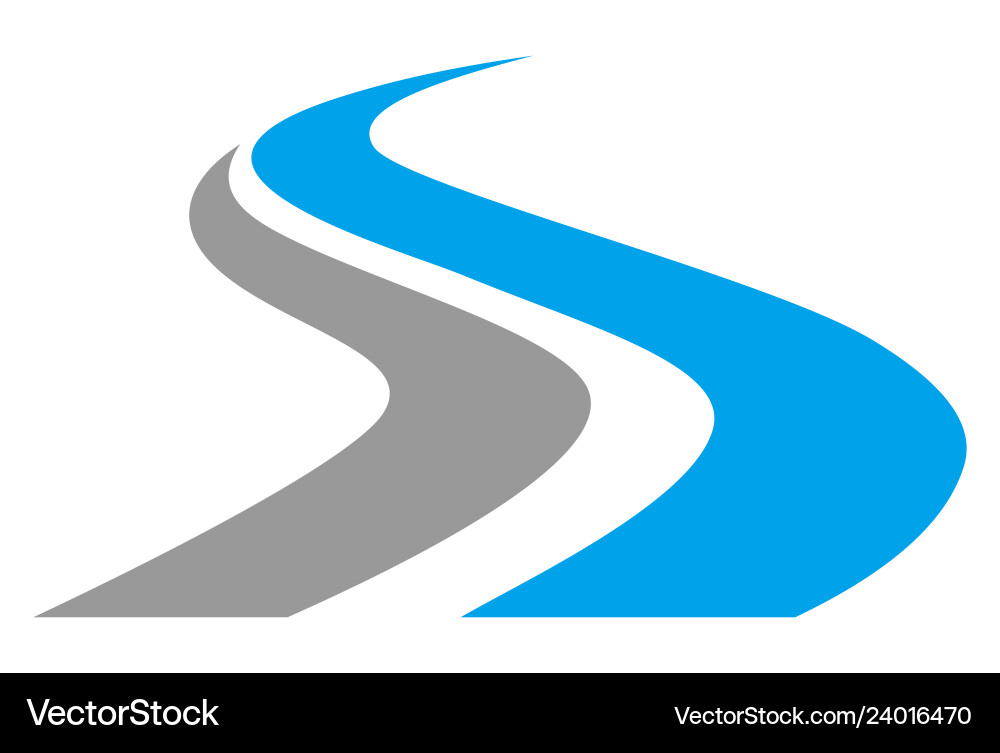 Buchstaben s Weg Logo-Symbol Lizenzfreies Vektorbild