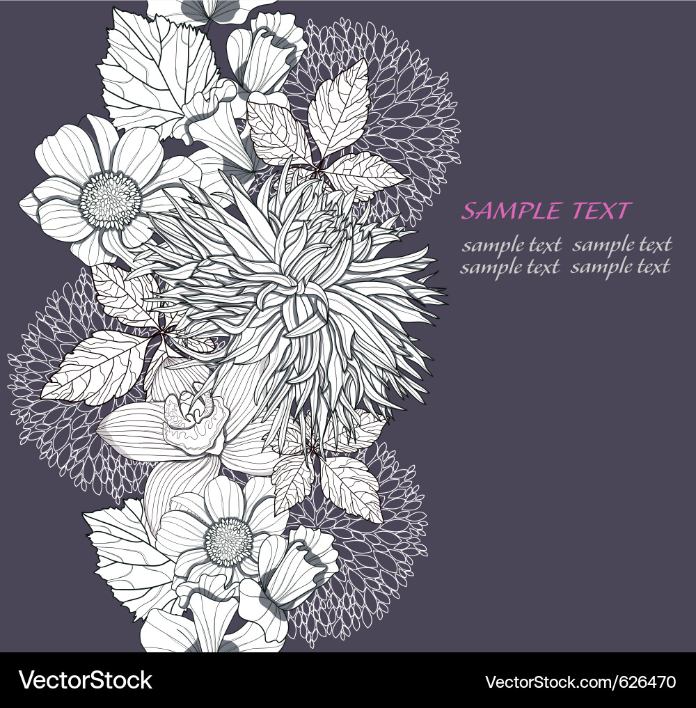 Modern flowers Royalty Free Vector Image - VectorStock