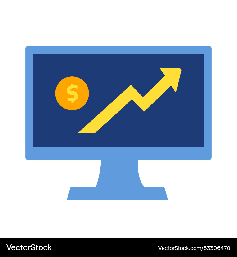 Monitoring market and economic condition Vector Image