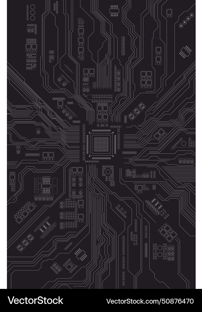 Printed circuit board Royalty Free Vector Image