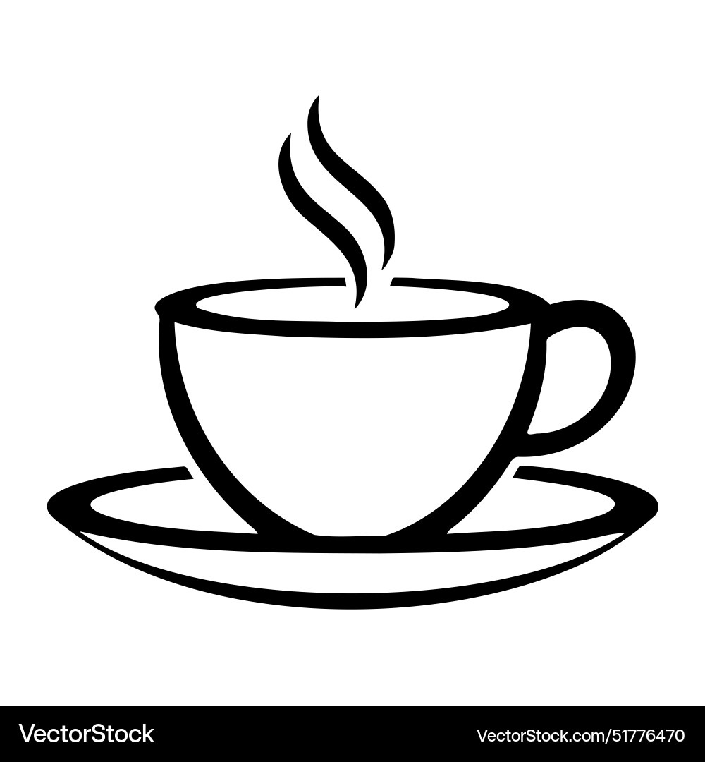 Steaming hot coffee cup icon Royalty Free Vector Image