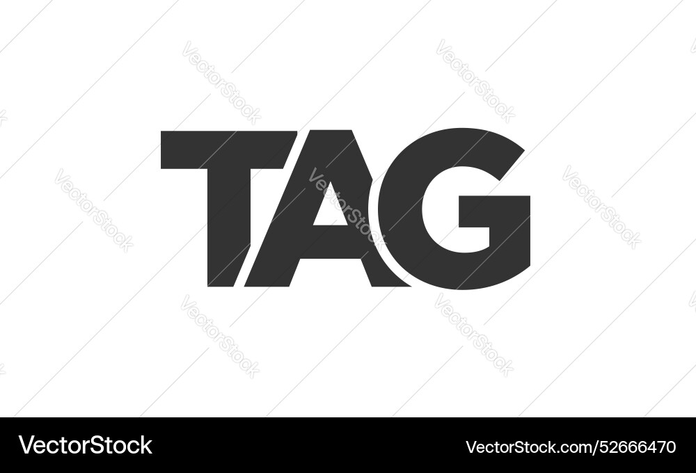 Tag logo design template with strong and modern Vector Image