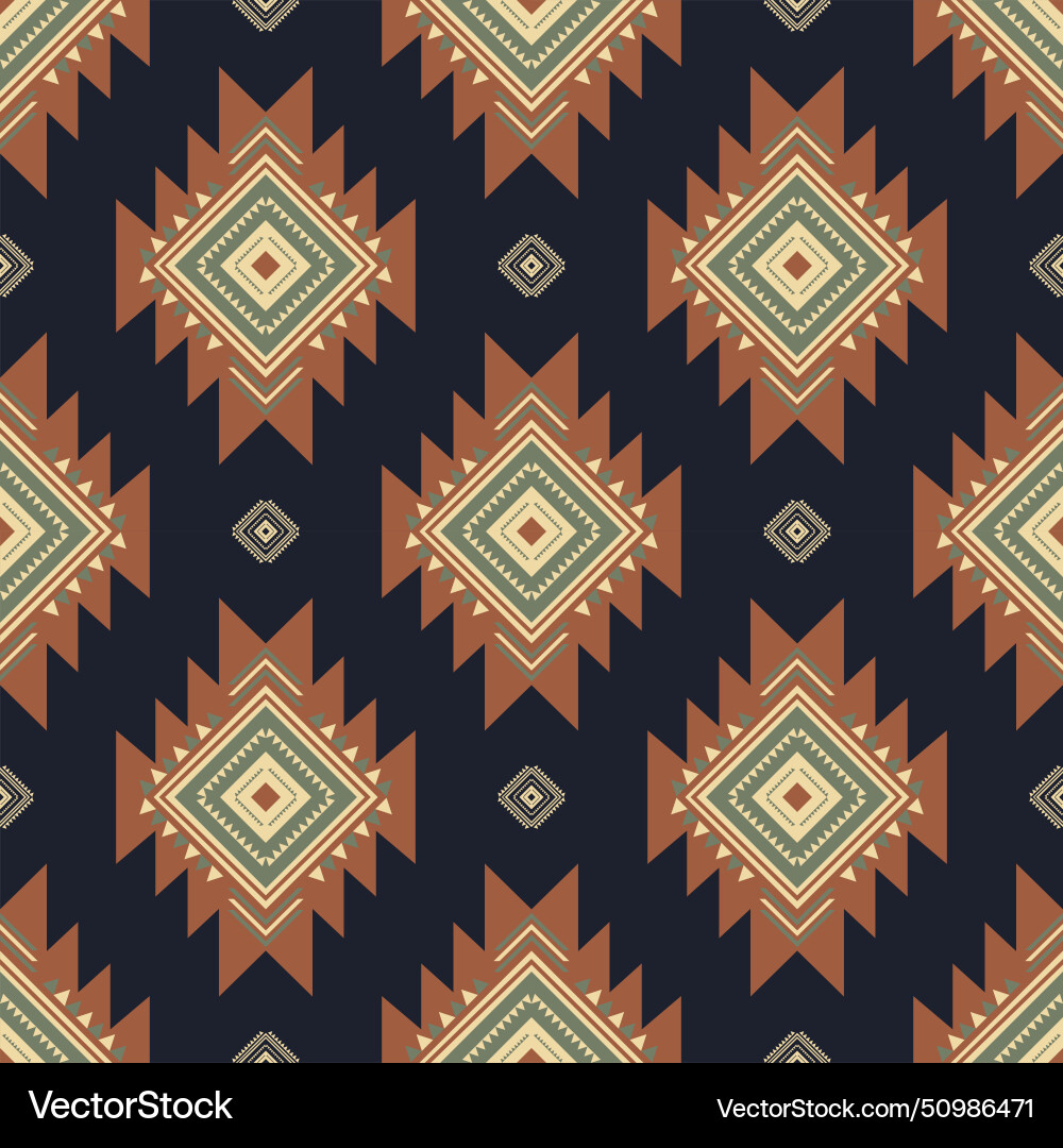 Aztec southwest colorful pattern Royalty Free Vector Image