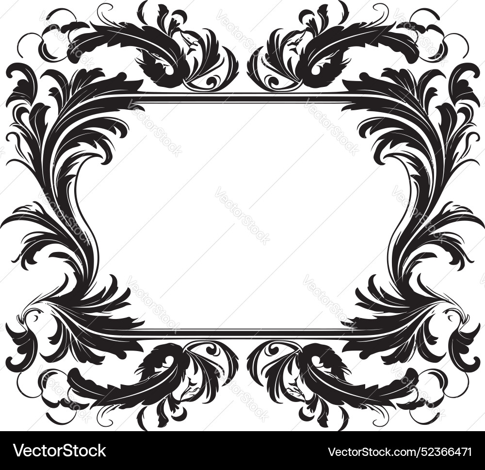 Enigmatic appeal black frame icon for logos Vector Image