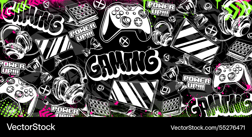 Gaming background 2 Royalty Free Vector Image - VectorStock