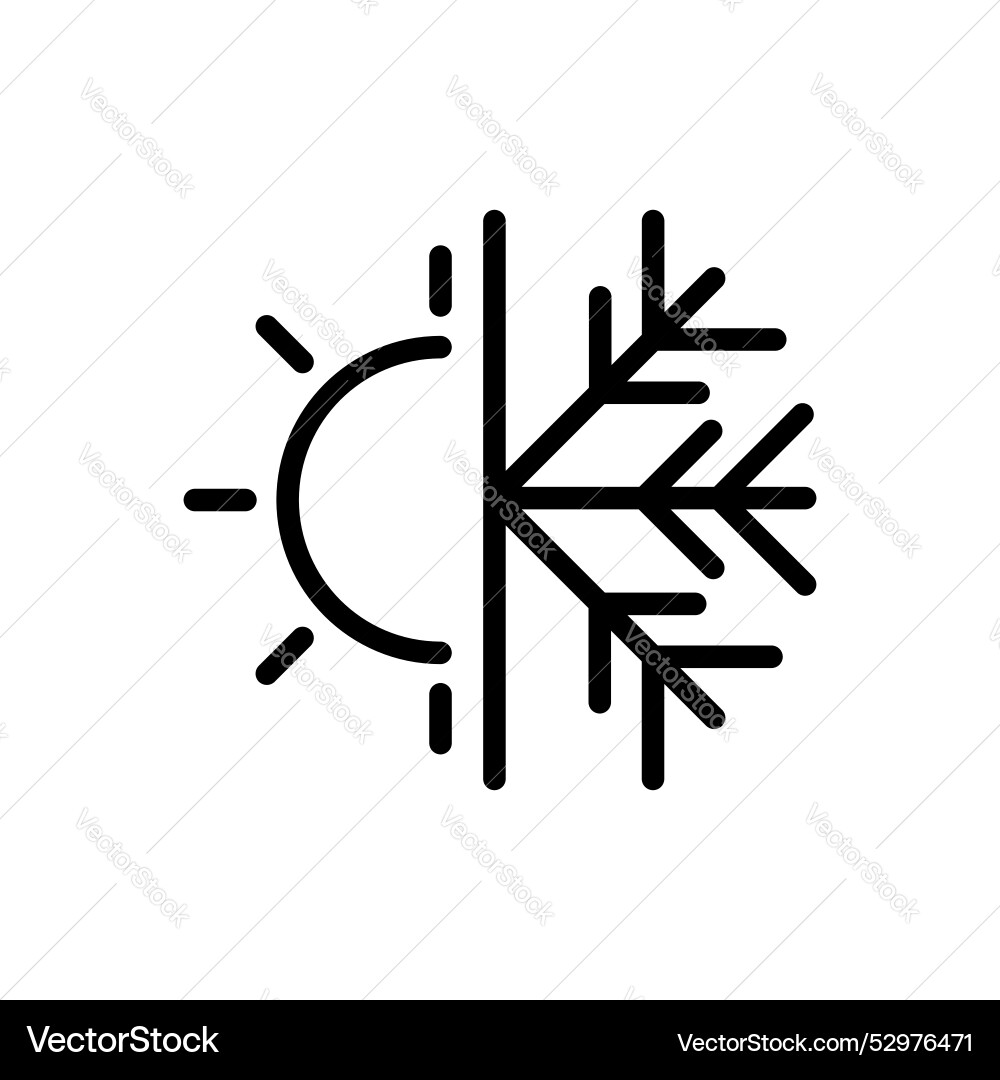 Hot and cold temperature icon Royalty Free Vector Image