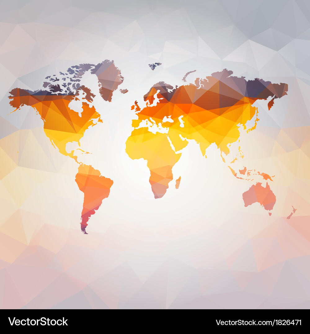Modern concept of world map Royalty Free Vector Image