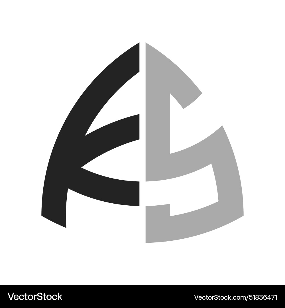 Modern creative ks logo design letter icon Vector Image
