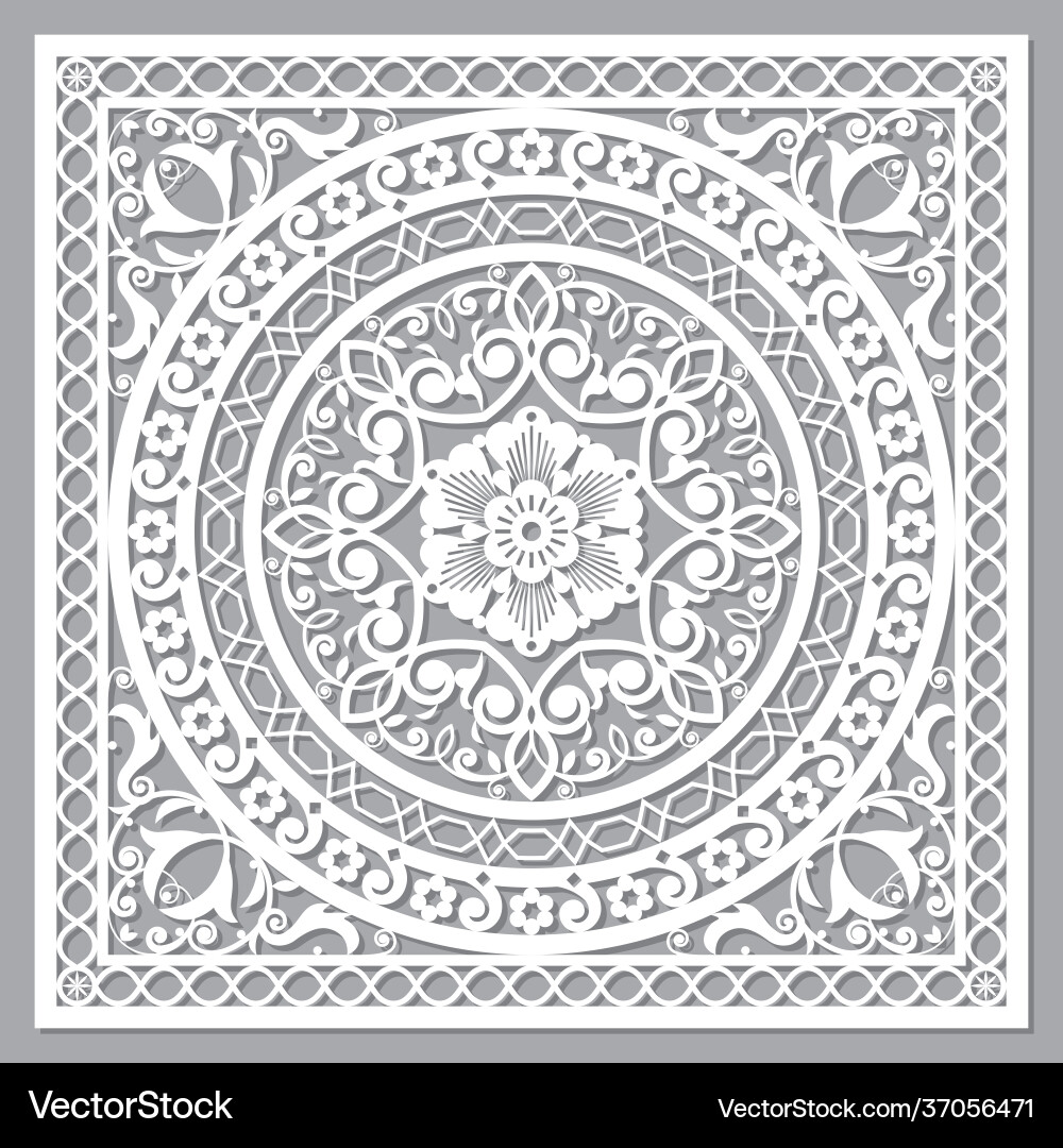 Moroccan Mandala Wall Art Royalty Free Vector Image