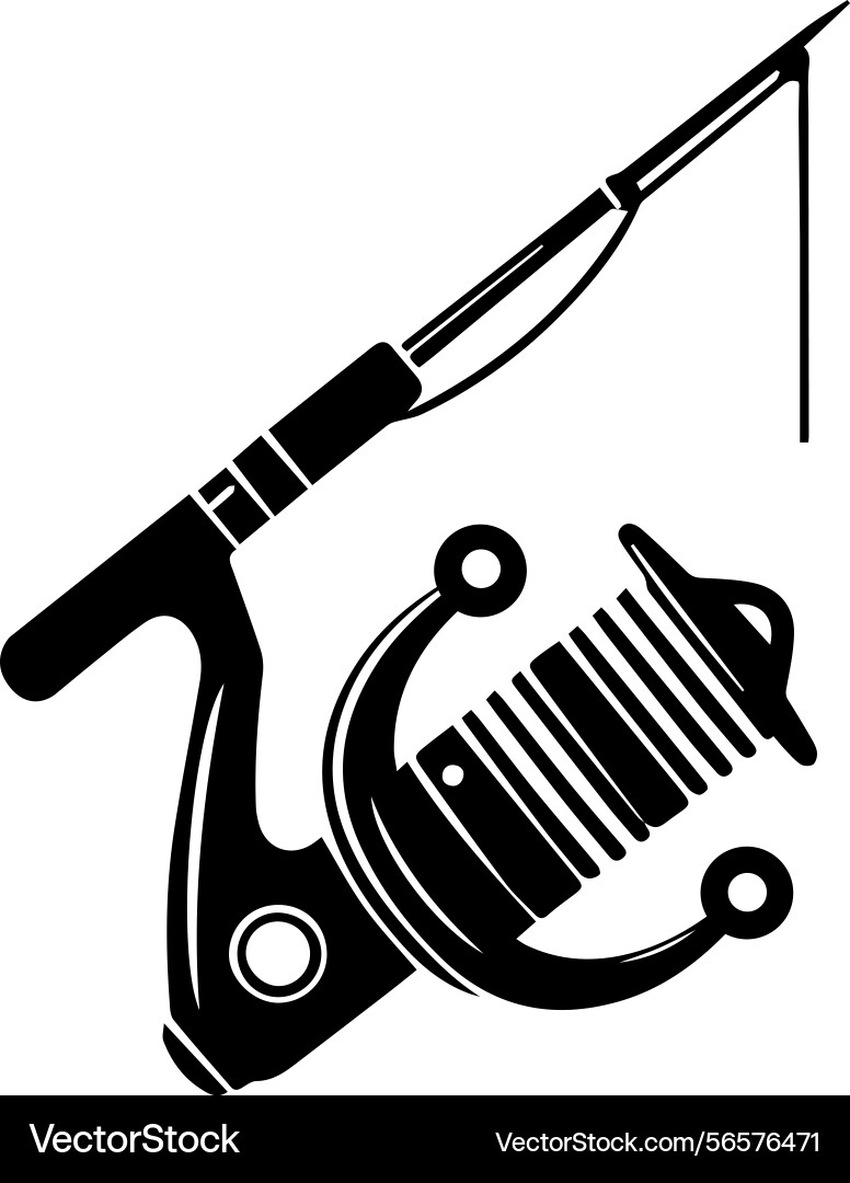 Simple icon of a spinning rods logo design Vector Image