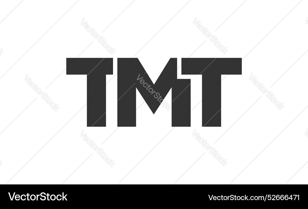 Tmt logo design template with strong and modern Vector Image