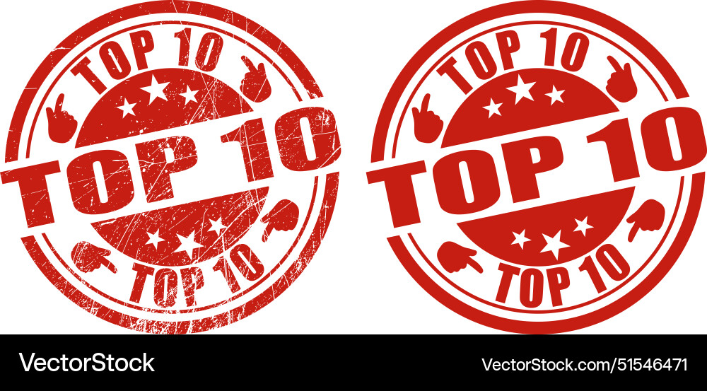 Top10 retro stamp seal design Royalty Free Vector Image