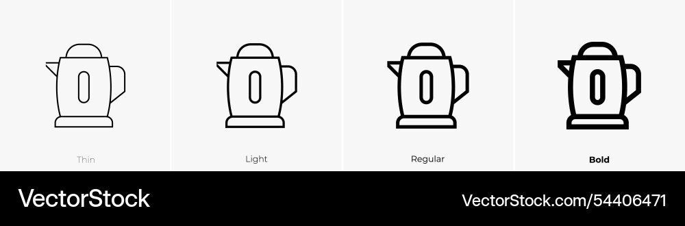 Water boiler icon thin light regular and bold Vector Image