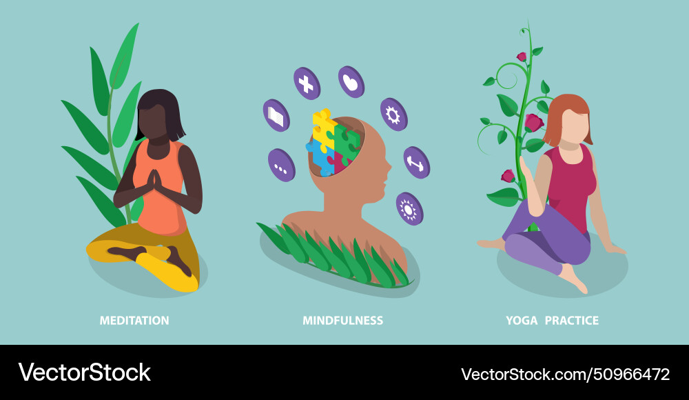 3d isometric flat of human Royalty Free Vector Image