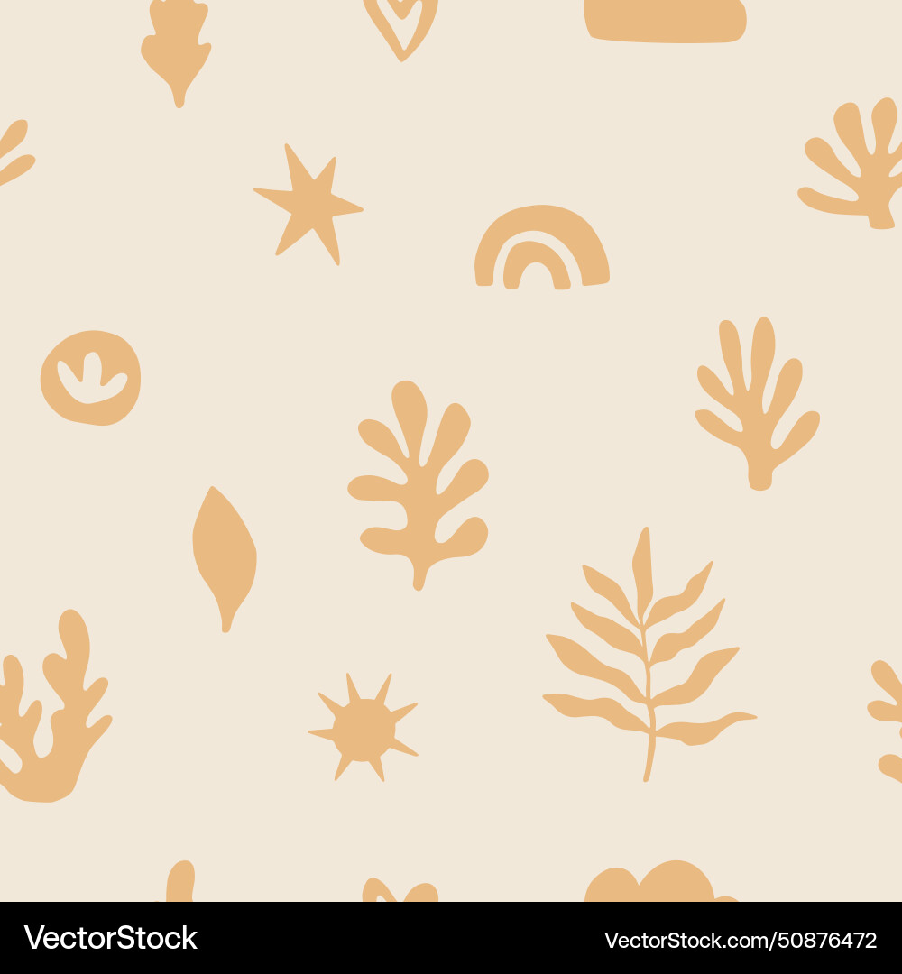 Abstract botanical floral seamless pattern Vector Image