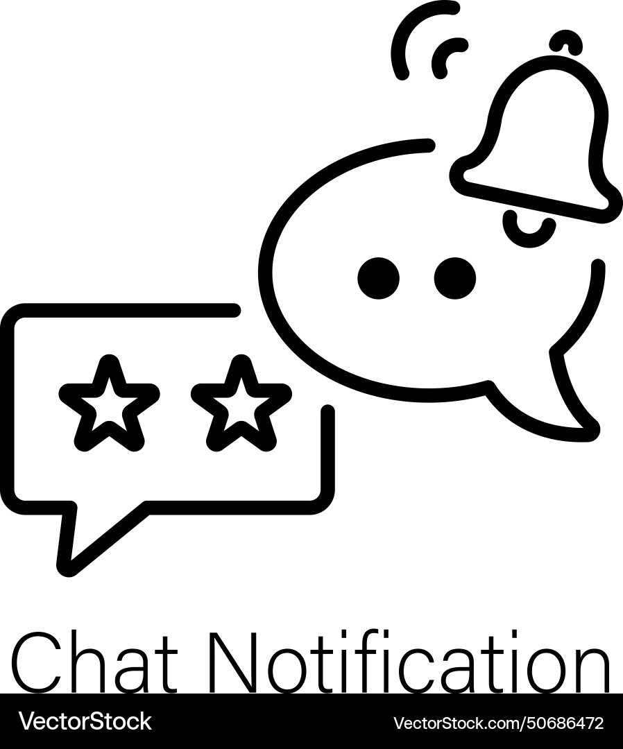 Chat notification Royalty Free Vector Image - VectorStock