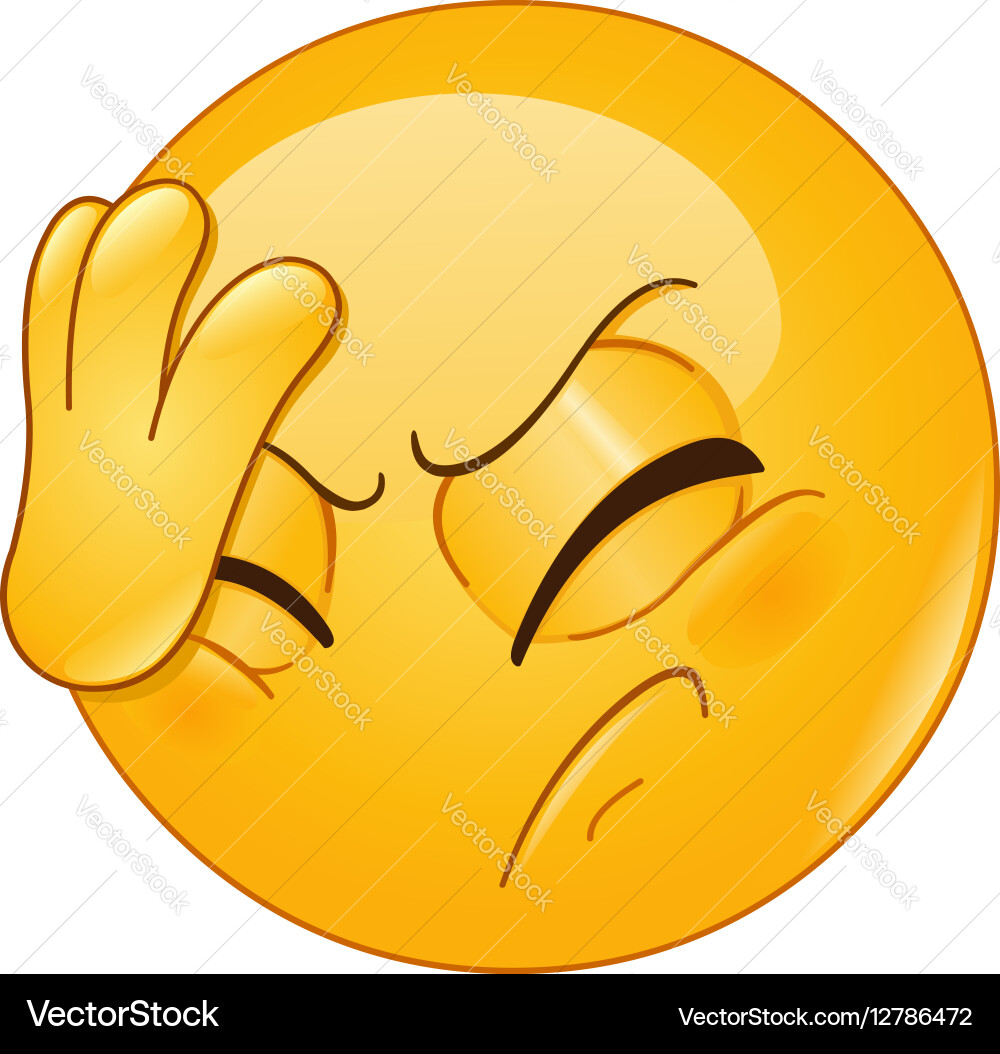 Face Palm Gesture Royalty Free Vector Image - VectorStock