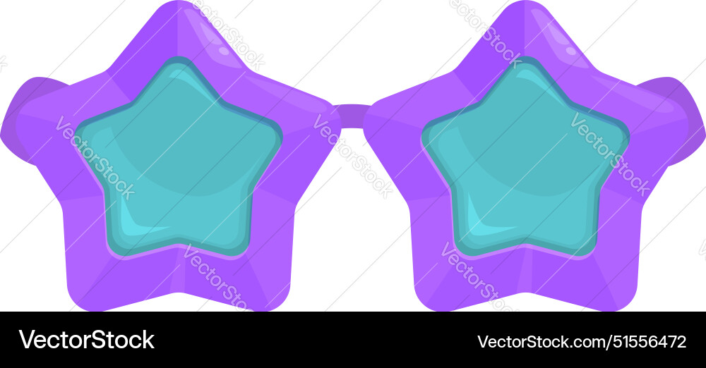 Funny star shaped sunglasses bringing joy Vector Image