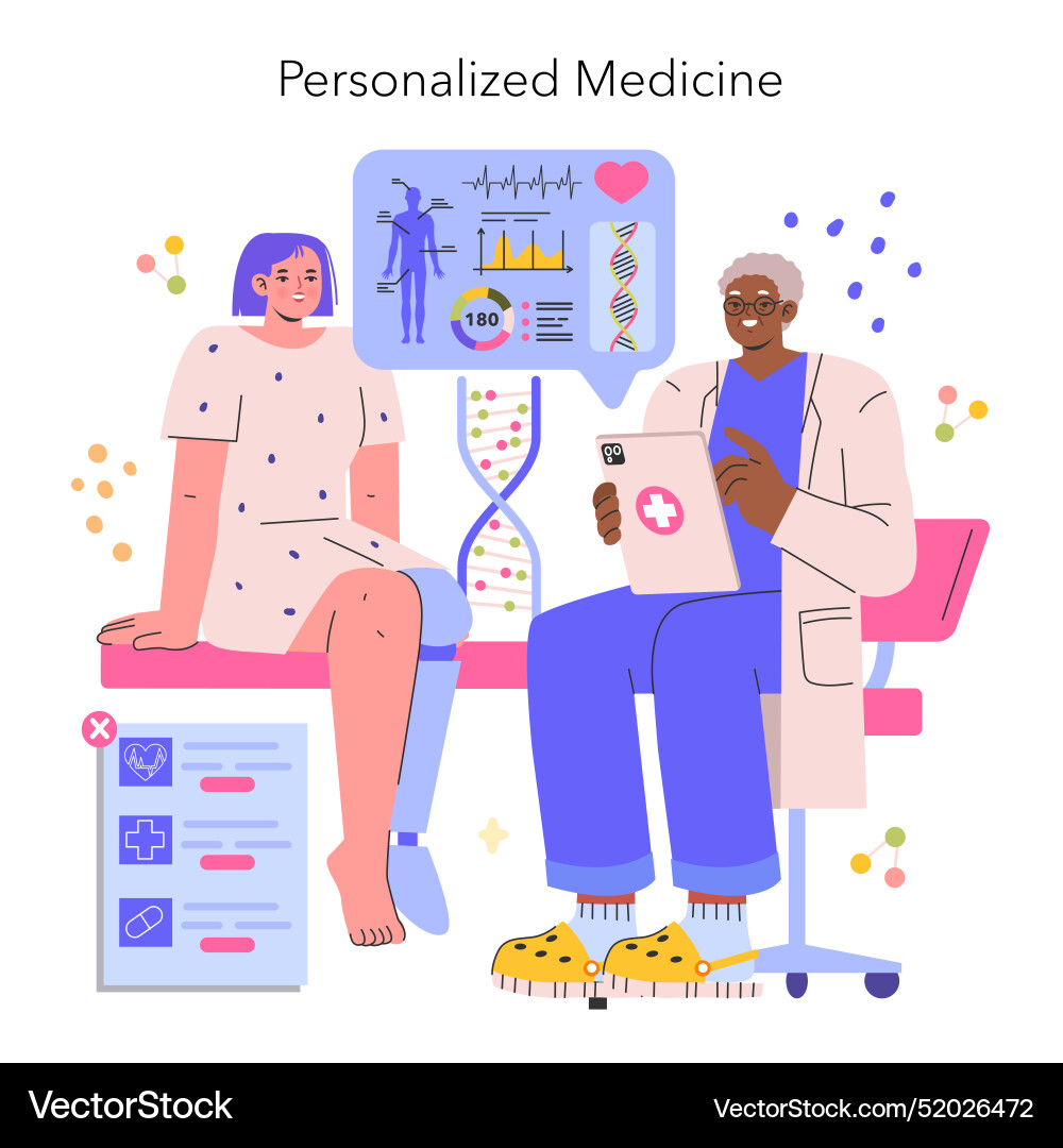Future medicine flat Royalty Free Vector Image