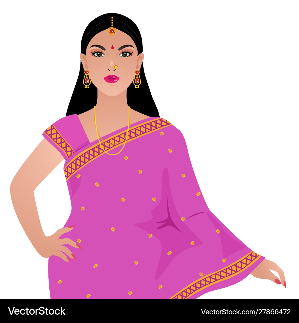 Indian woman Royalty Free Vector Image - VectorStock