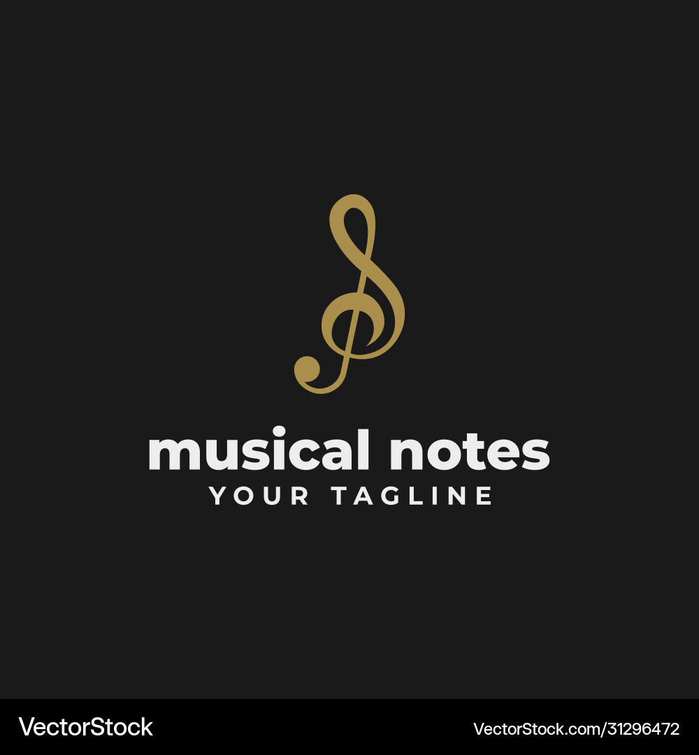 Initial letter s music note logo design template Vector Image