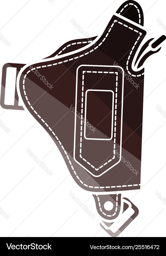 Police holster gun icon Royalty Free Vector Image