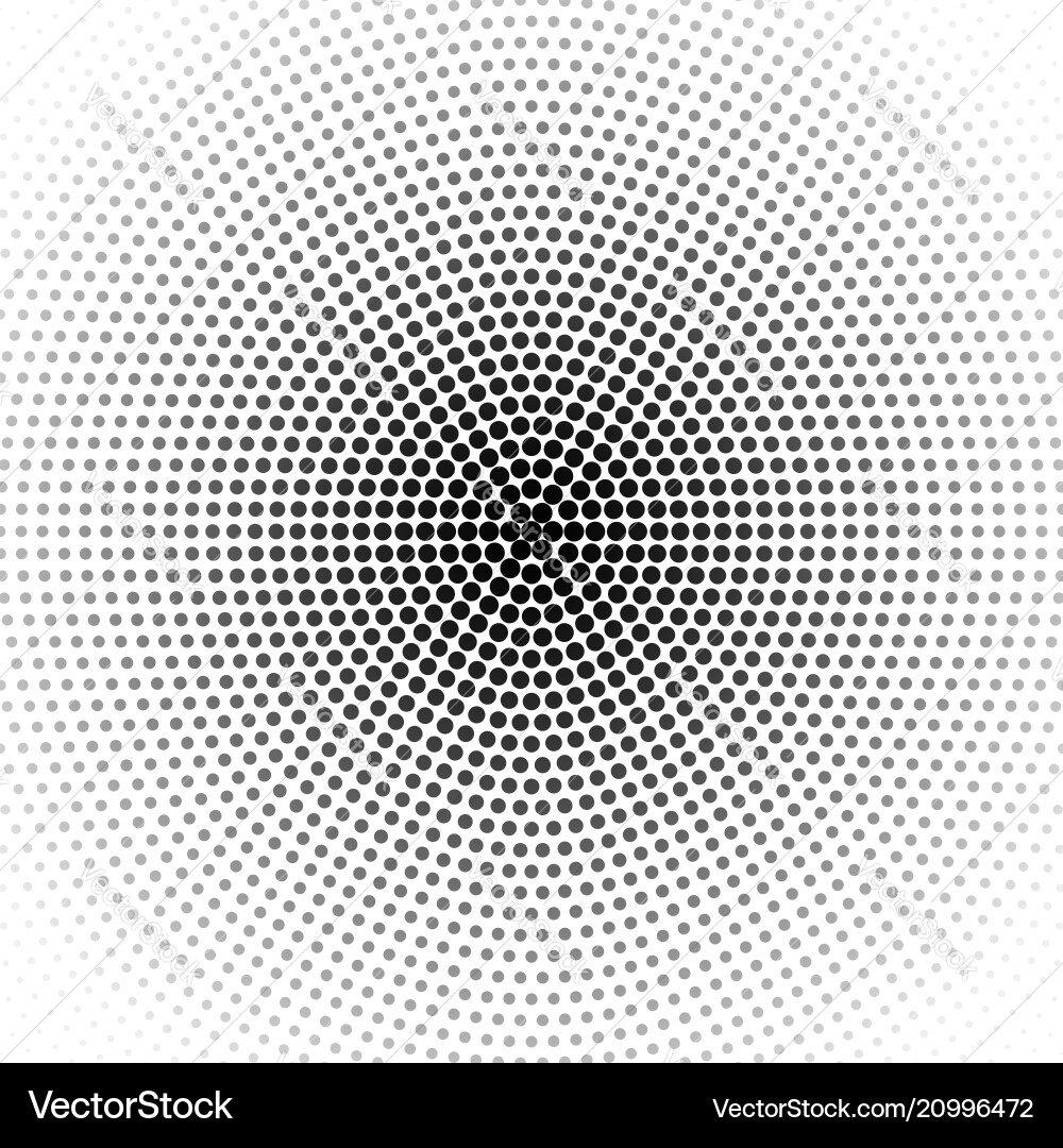 Radial gradient halftone dots background Vector Image