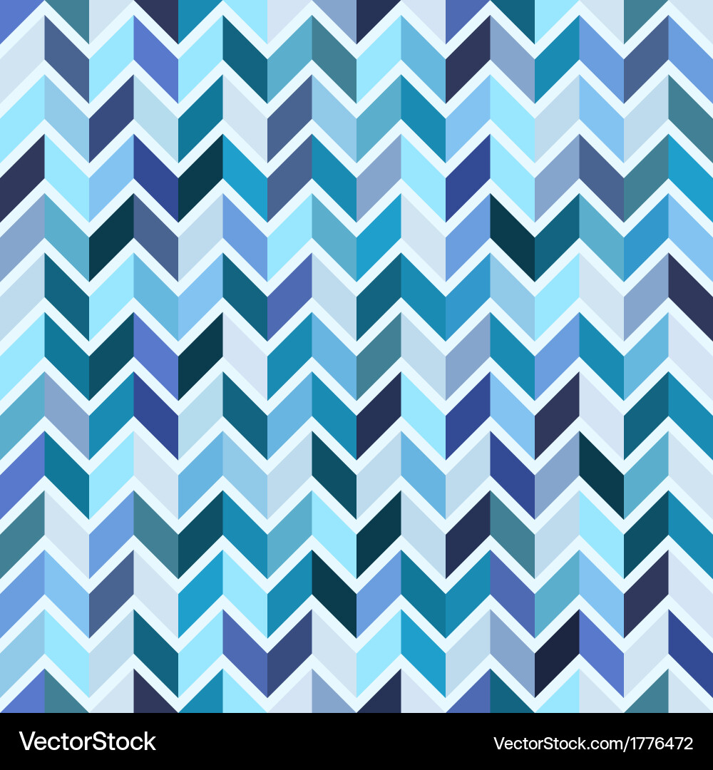 Seamless geometric pattern blue mosaic Royalty Free Vector