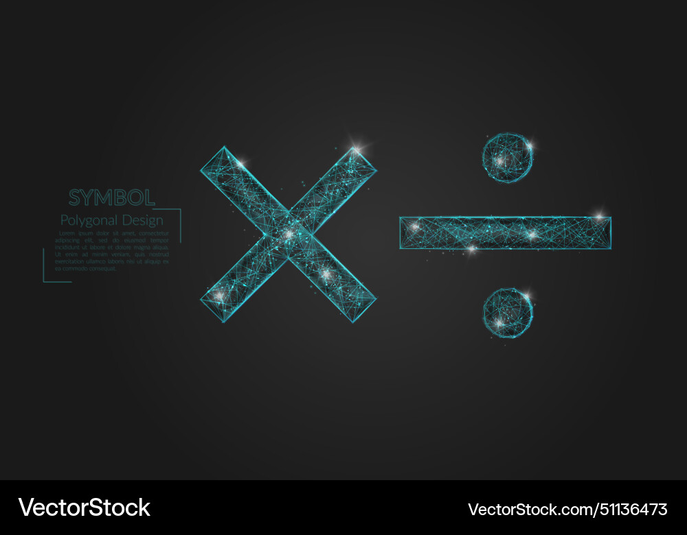 Abstract isolated blue image of a math signs Vector Image