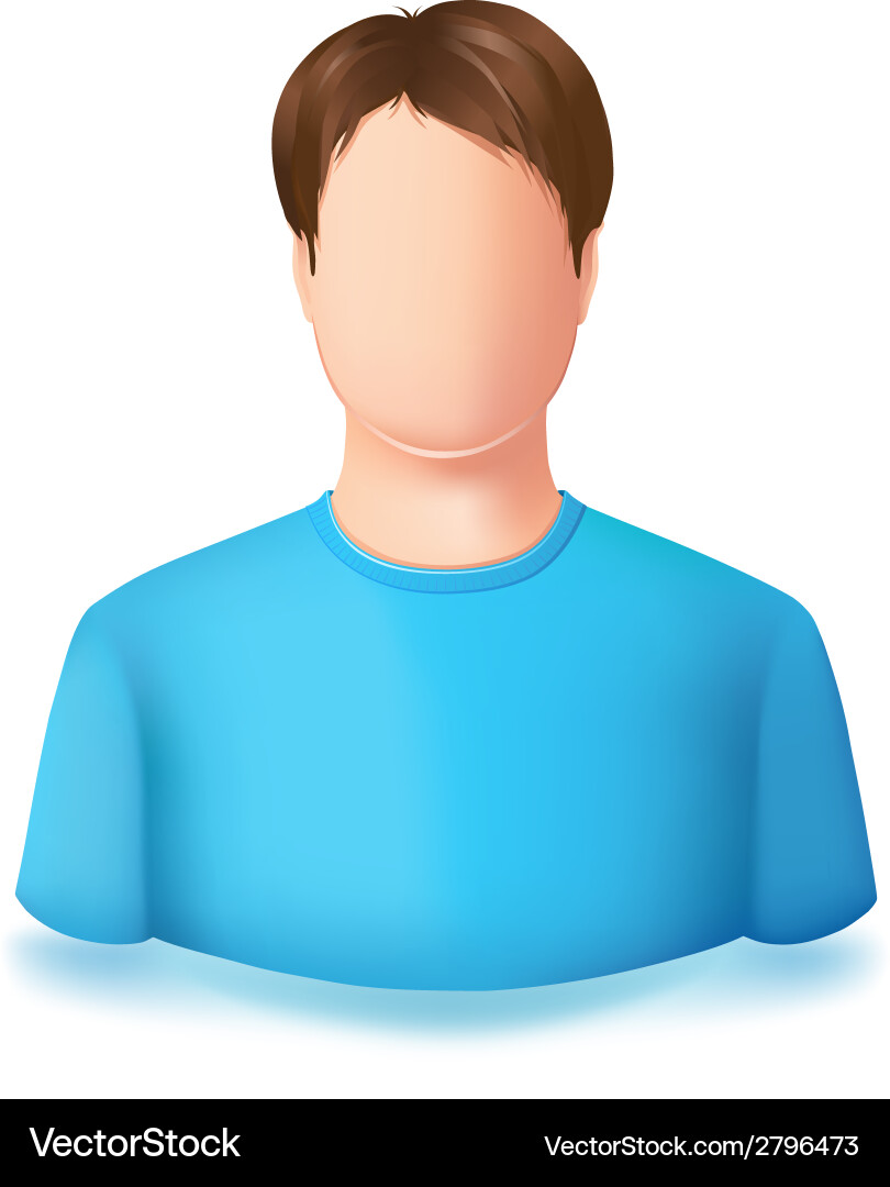 Icon of user male no face Royalty Free Vector Image