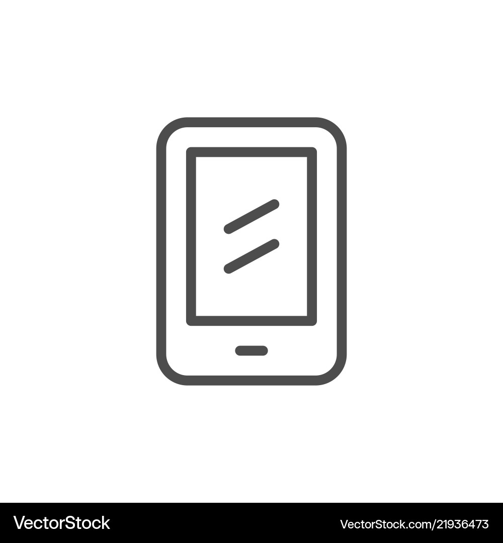 Mobile phone line icon Royalty Free Vector Image