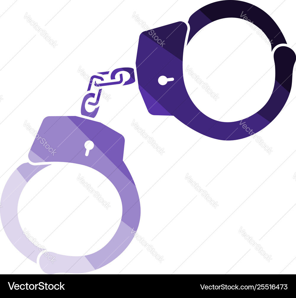 Police handcuff icon Royalty Free Vector Image