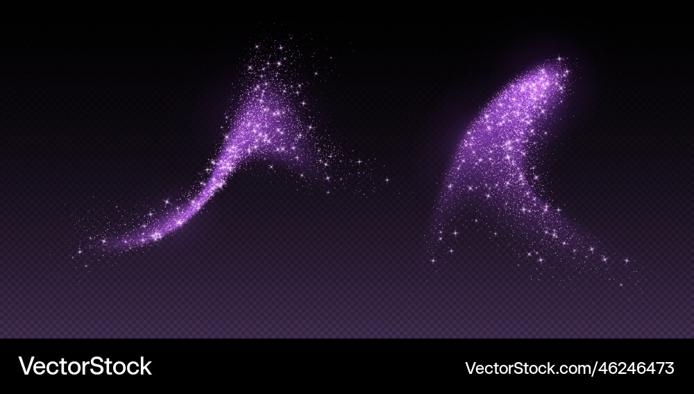 Lila Glitzerspritzer glänzender Stern Staubexplosion