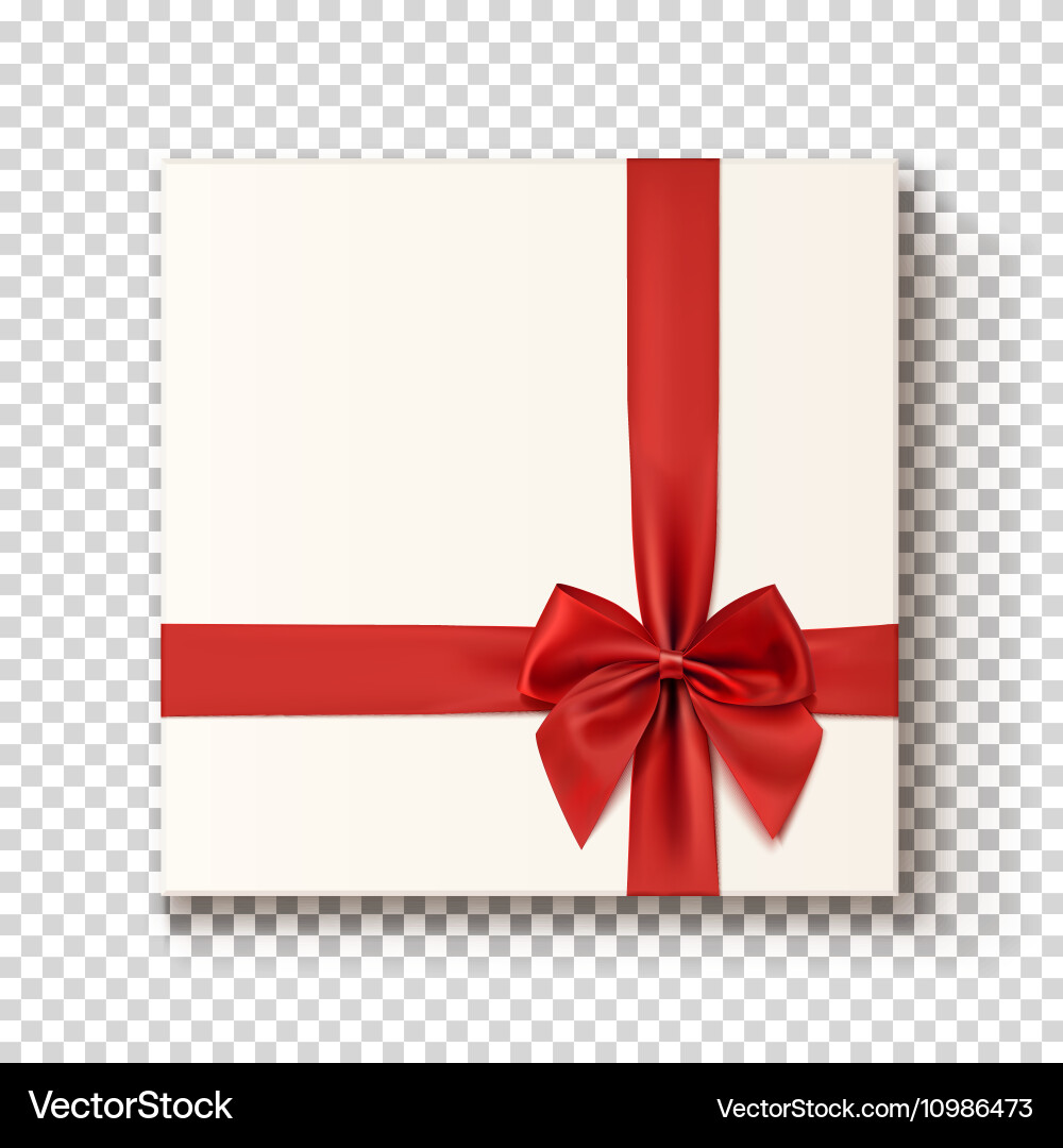 Realistic gift icon on transparent background Vector Image