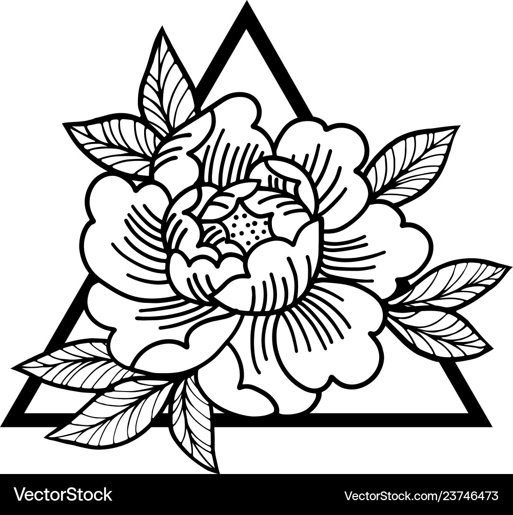 Sacred Geometry Rose Tattoo Royalty Free Vector Image