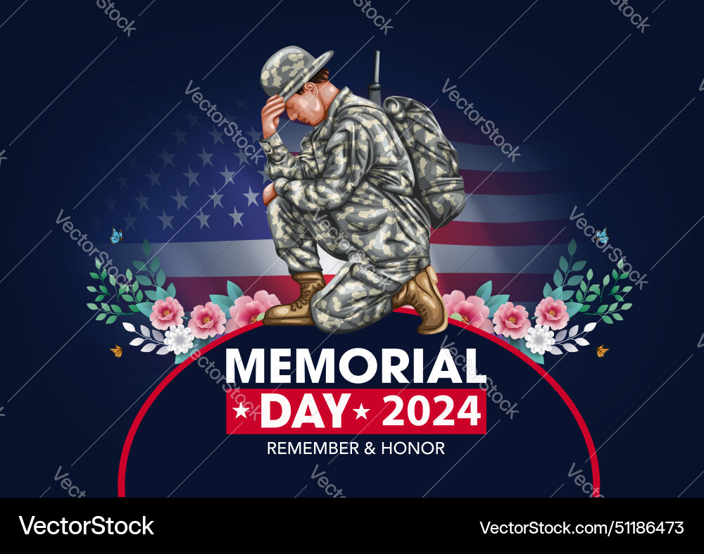 Sky simple corner waving remembrance concept Vector Image