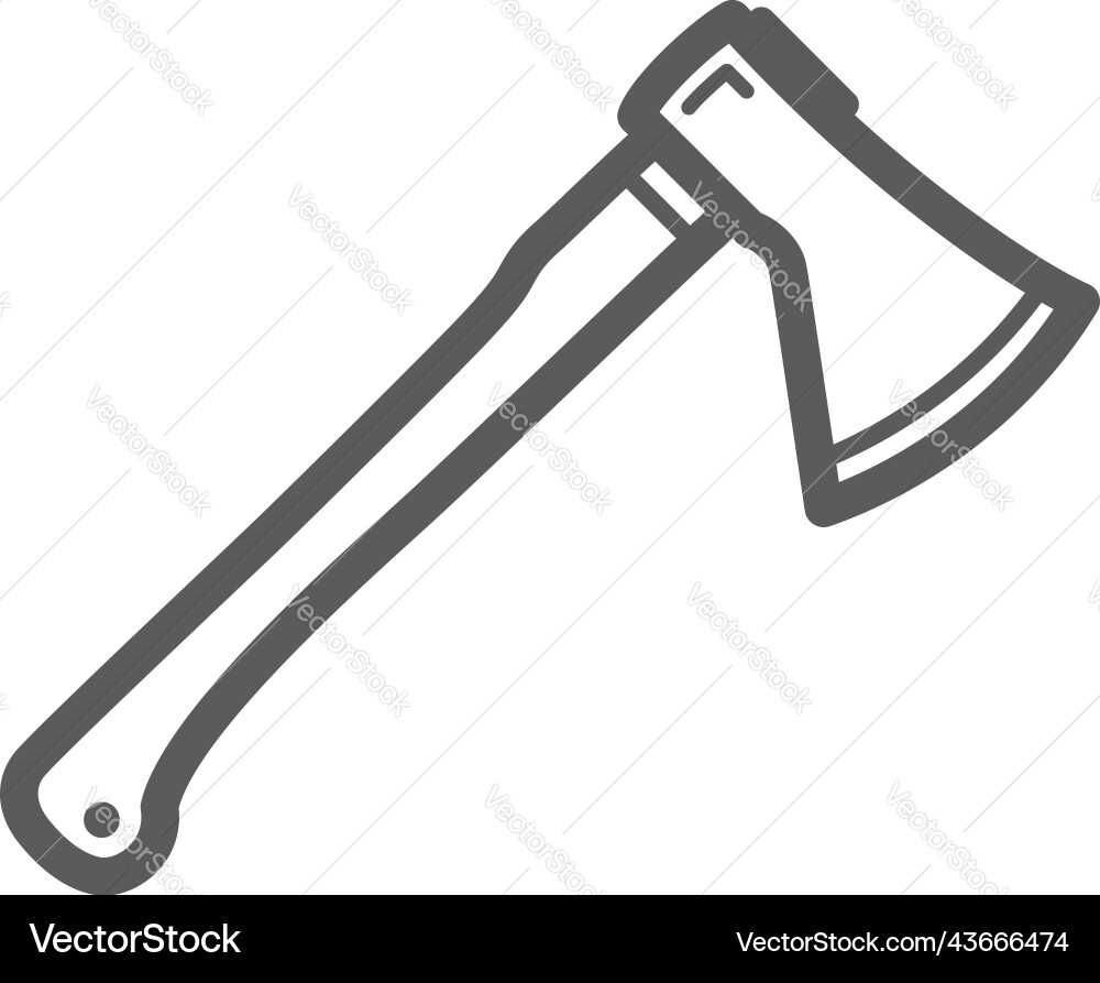 Axe outline icon repair tool to split or cut wood Vector Image