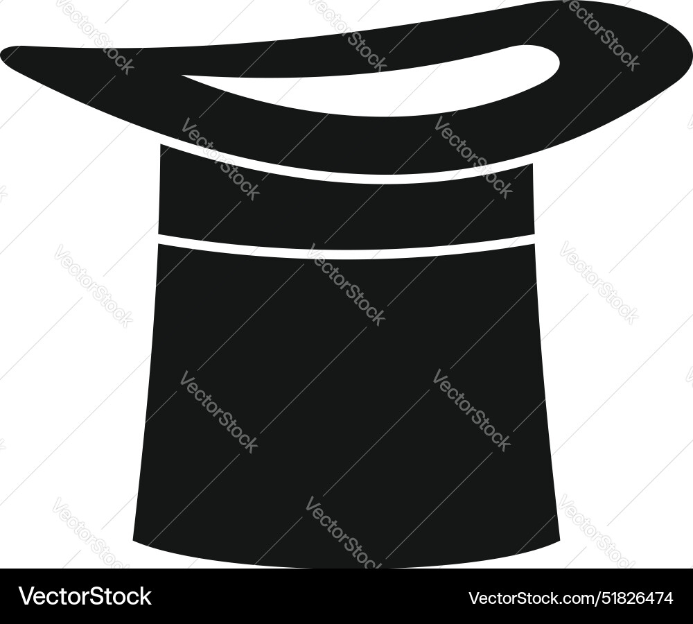 Classic magician top hat bringing magic Royalty Free Vector