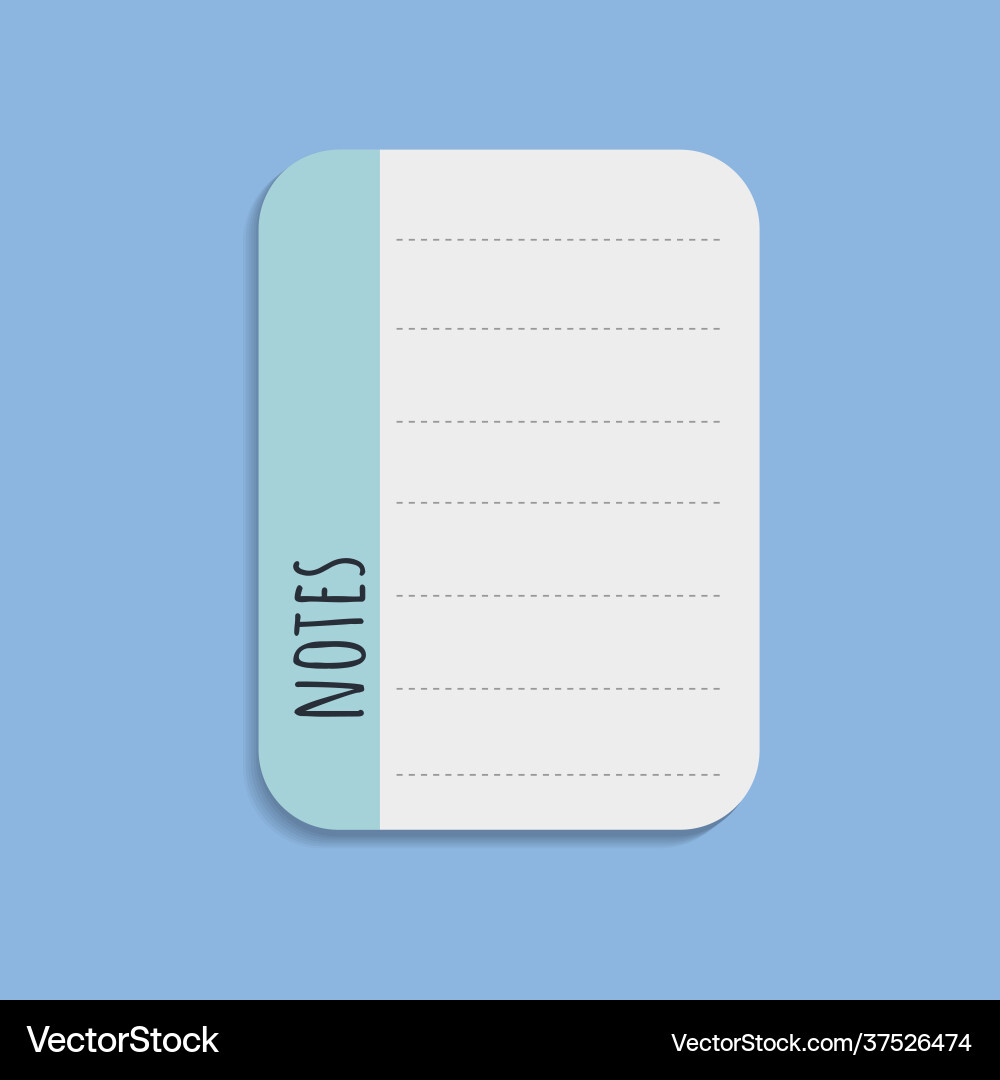 Colorful notepad Royalty Free Vector Image - VectorStock