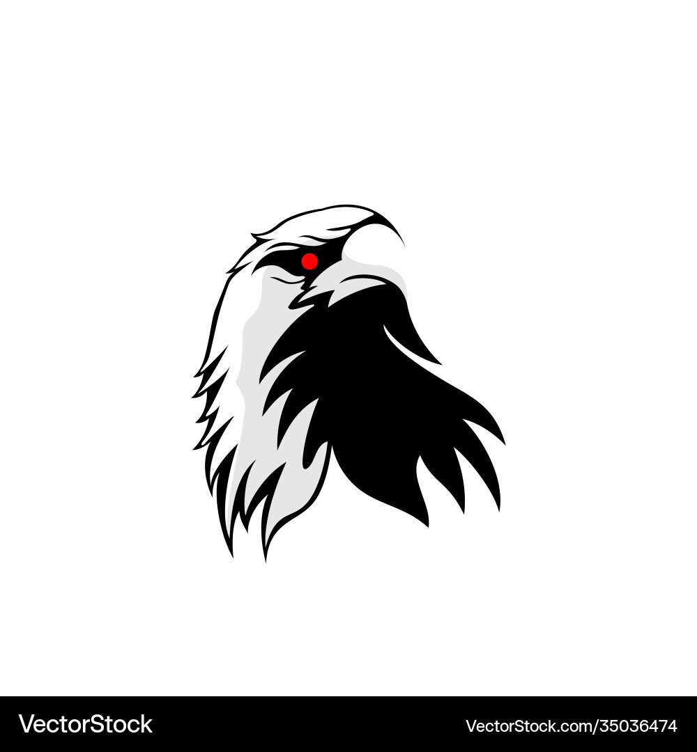 Eagle head mascot logo design Royalty Free Vector Image