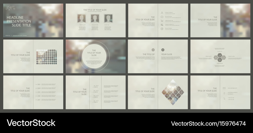 Elements for powerpoint presentation templates Vector Image