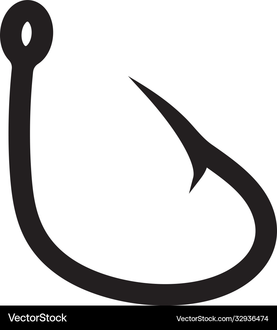 Fishing hook Royalty Free Vector Image - VectorStock