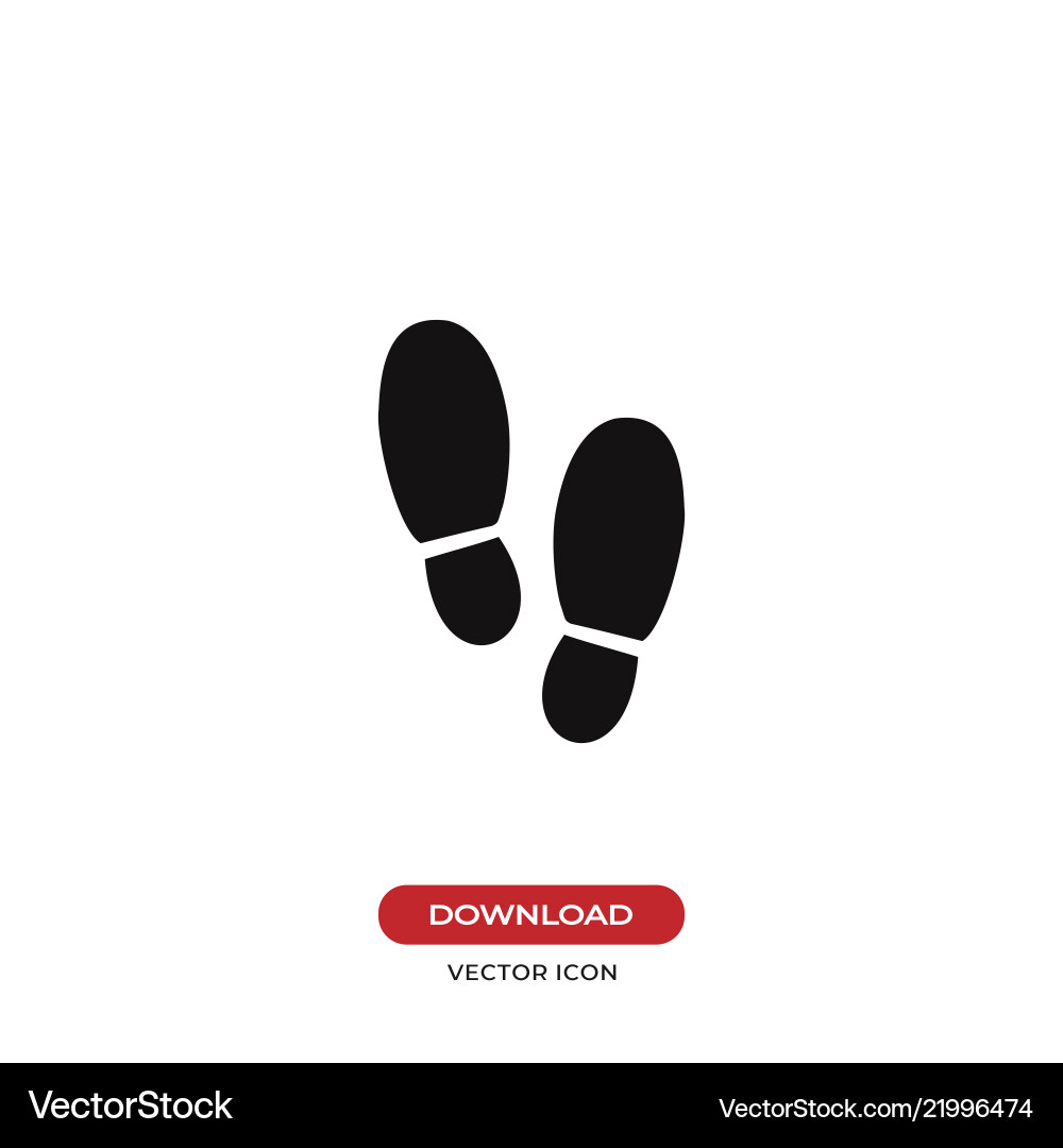 Footsteps icon Royalty Free Vector Image - VectorStock