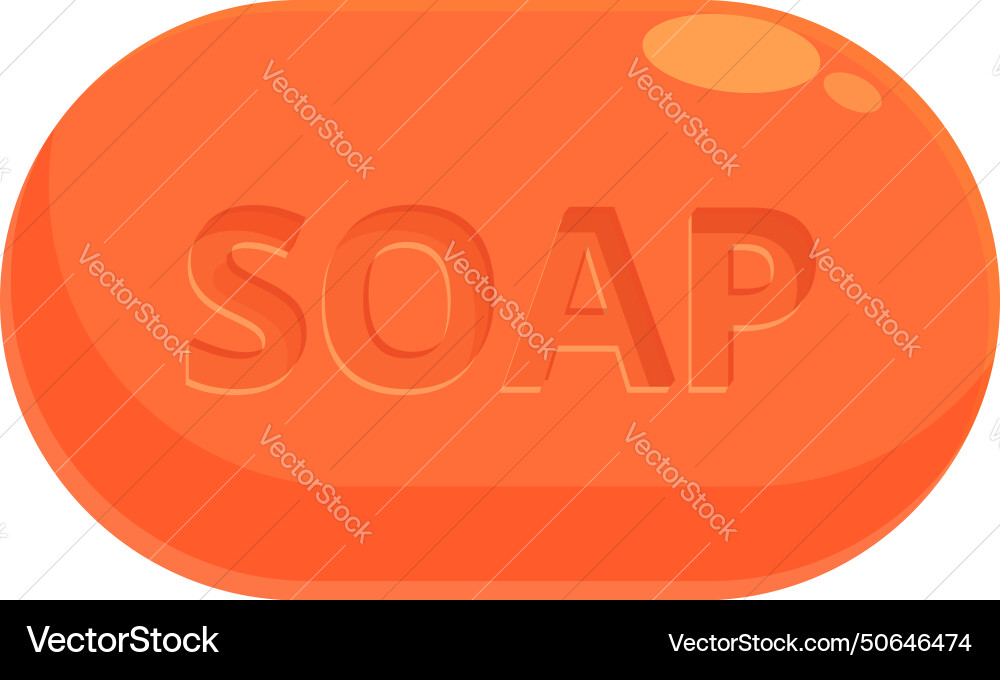 Orange fruit soap icon cartoon factory Royalty Free Vector