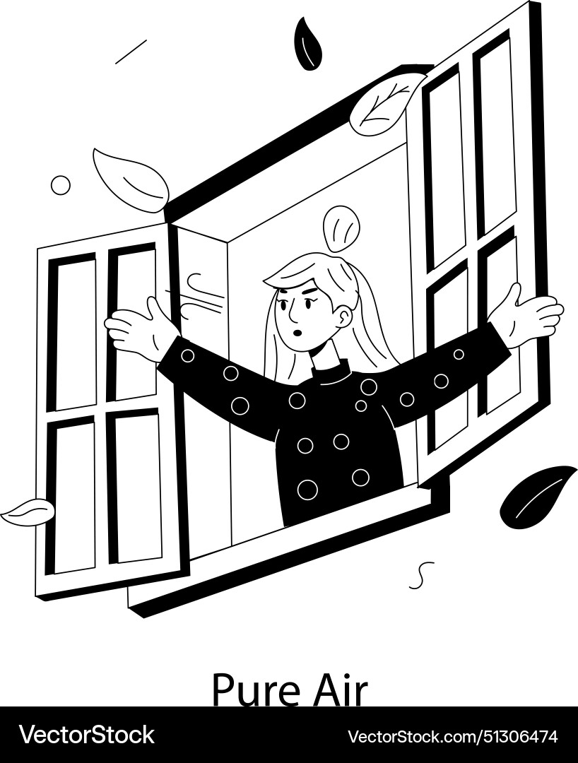 Pure air Royalty Free Vector Image - VectorStock