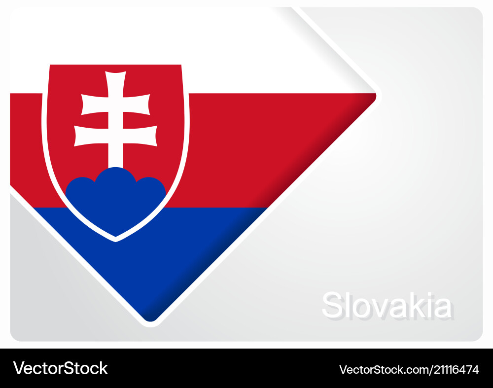 Slovak Flag Background Royalty Free Vector Image