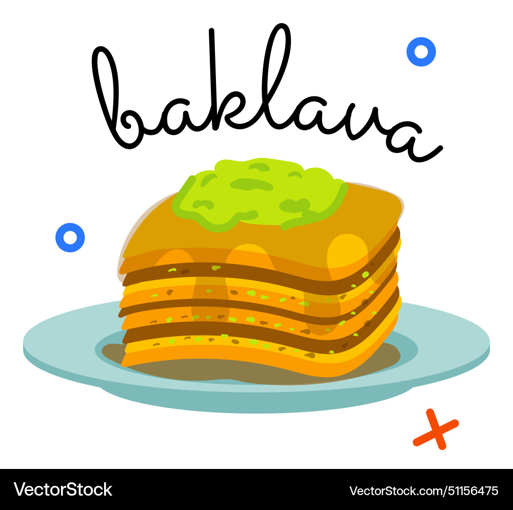 Baklava Royalty Free Vector Image - VectorStock