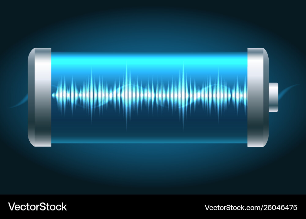 Battery full charged Royalty Free Vector Image