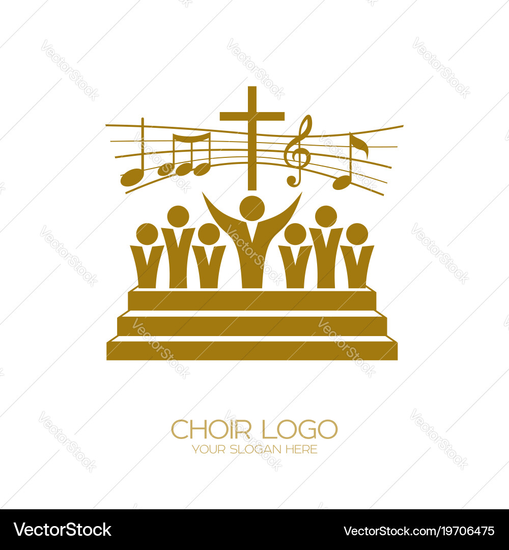 Believers in jesus sing a song Royalty Free Vector Image